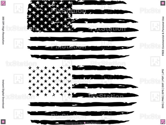 Distressed US Flag Svg Dxf Png Pdf Jpg American Flag Svg 4th - Etsy UK