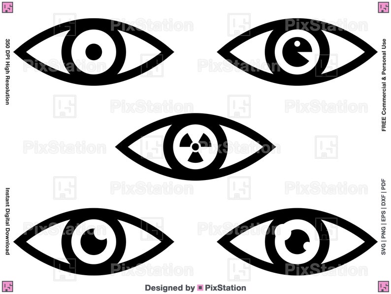 Abstract Eye Svg Bundle Nuclear Hazard Eye Eye Icon Png - Etsy