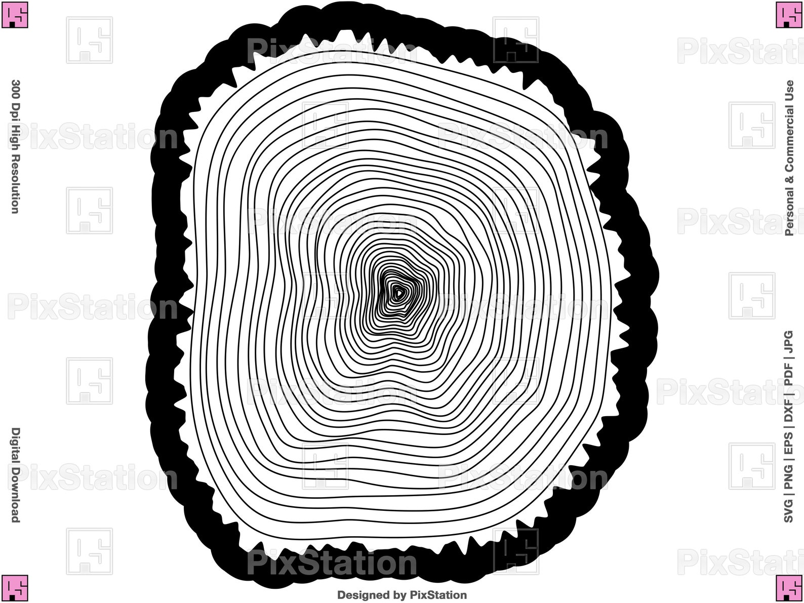 Tree Rings Svg Tree Stump Wood Log Lumberjack Svg Esp Dxf - Etsy