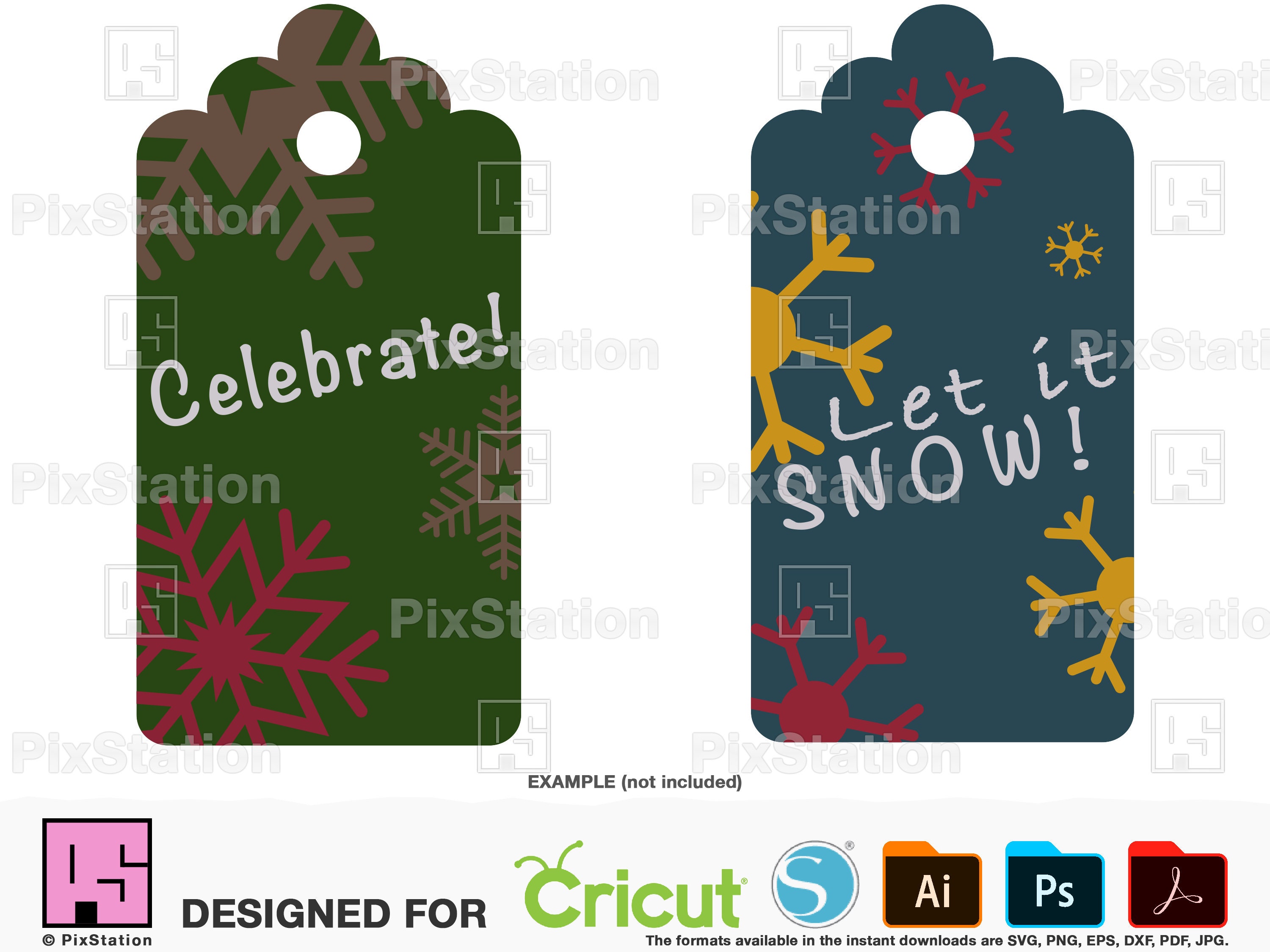 Tag Svg Tag Template Svg Snowflake Gift Tags Svg Printable | Etsy