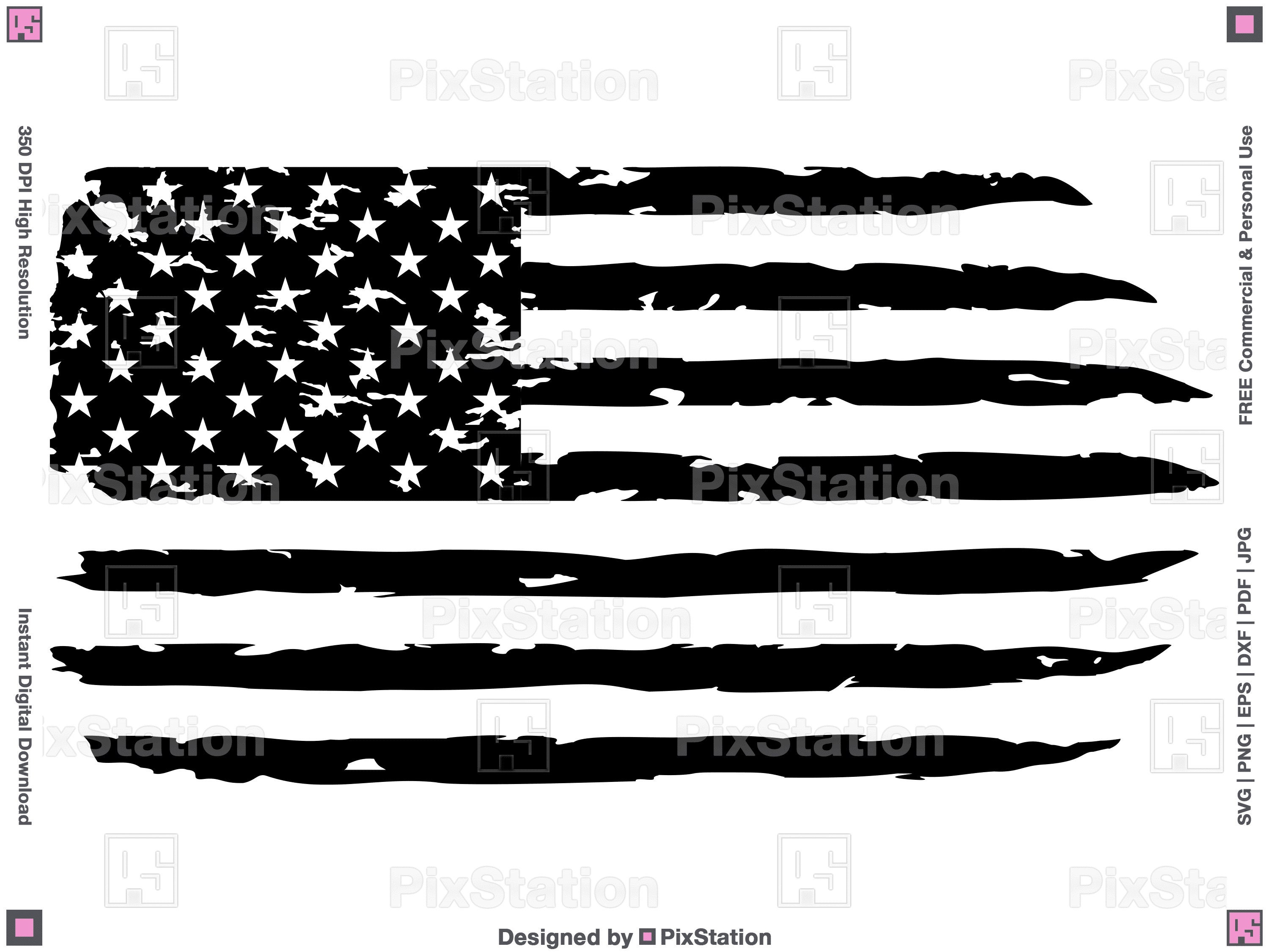Distressed US Flag Svg Dxf Png Pdf Jpg American Flag Svg 4th - Etsy UK