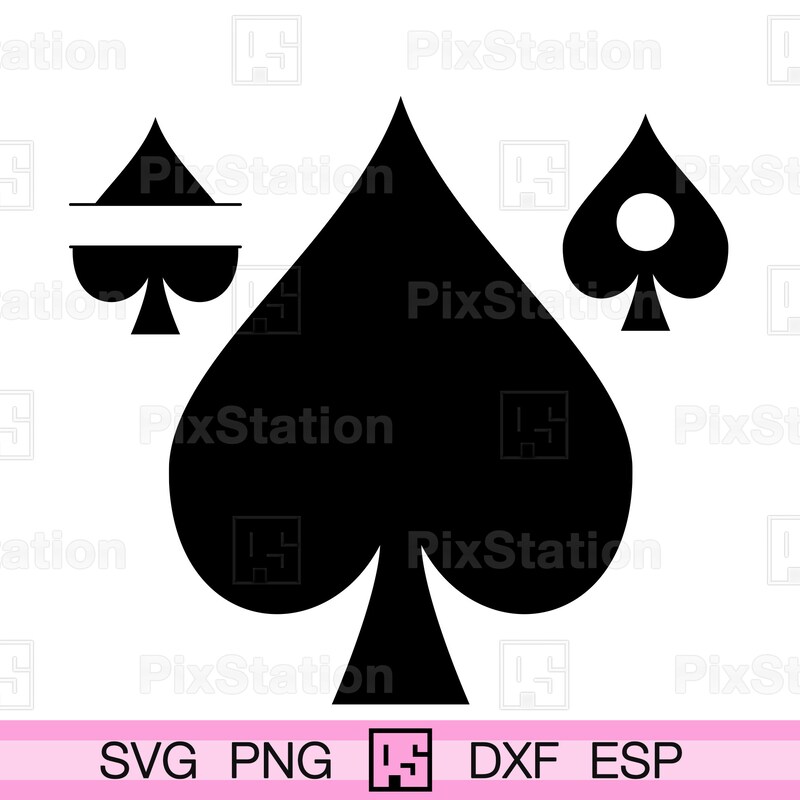 Spade Card Template - Etsy
