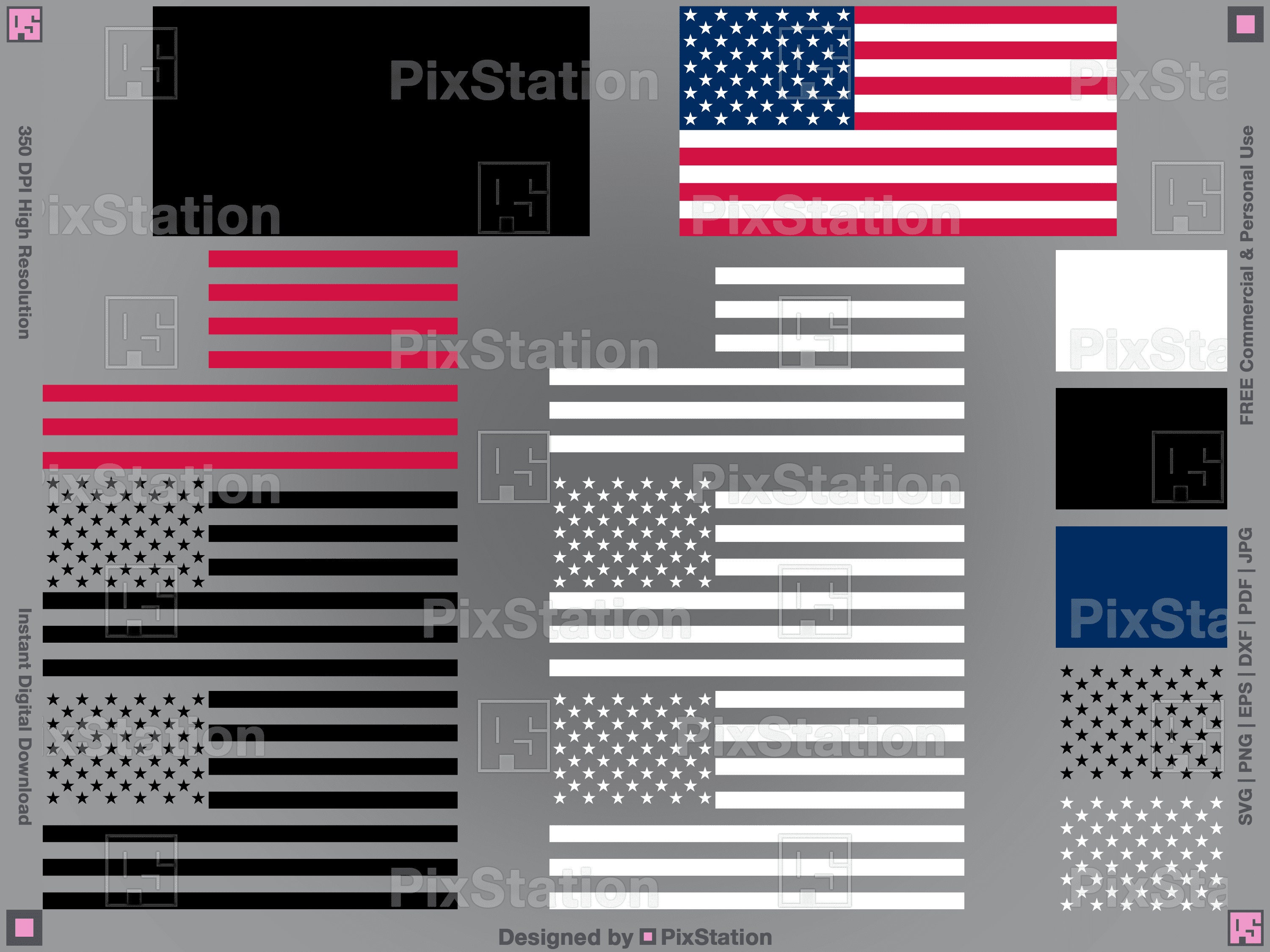 Layered US Flag Svg Dxf Png Pdf Jpg American Flag Svg 4th of - Etsy