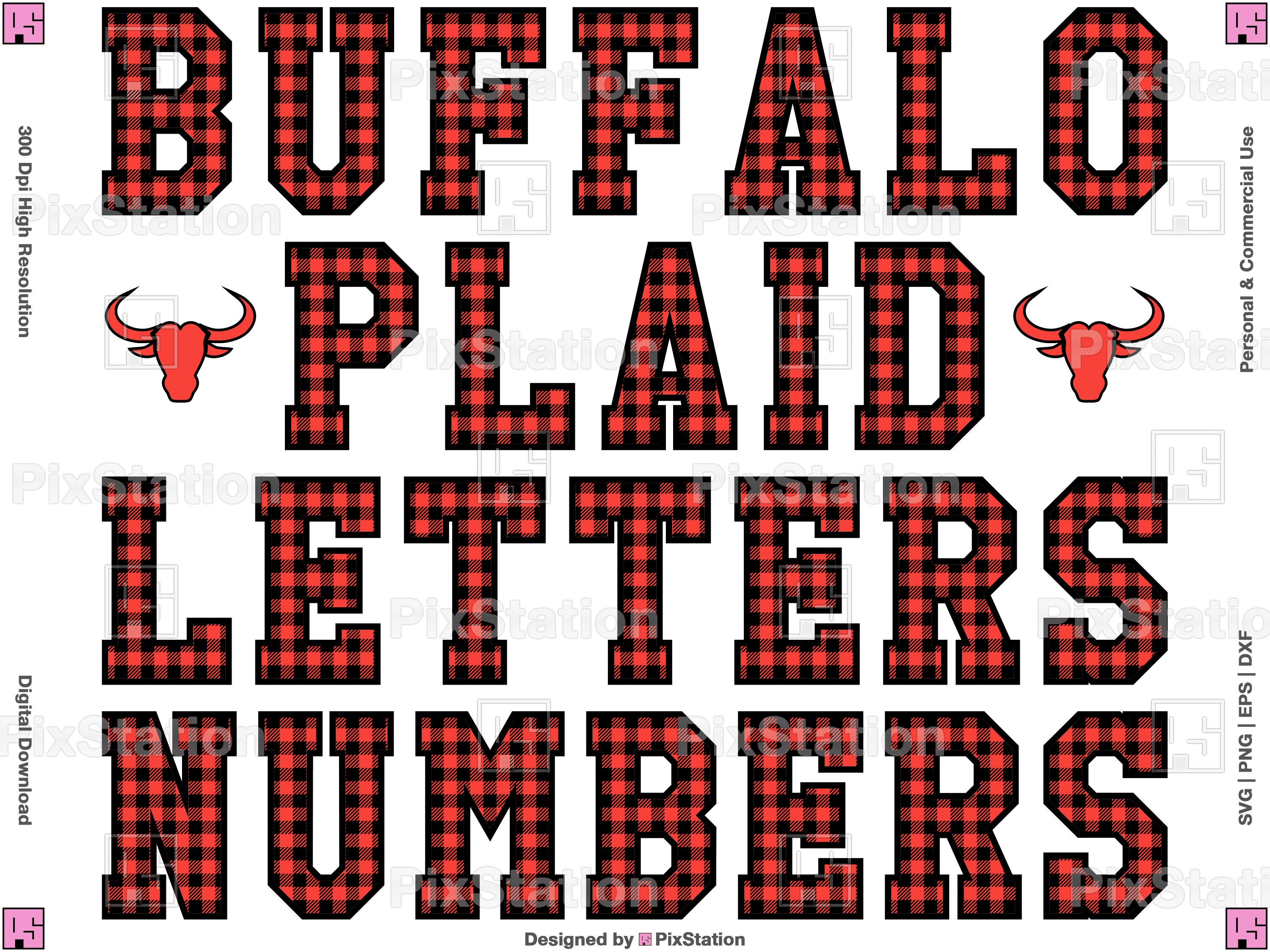 Buffalo Plaid Alphabet Multi Layered Svg Red Buffalo Plaid - Etsy