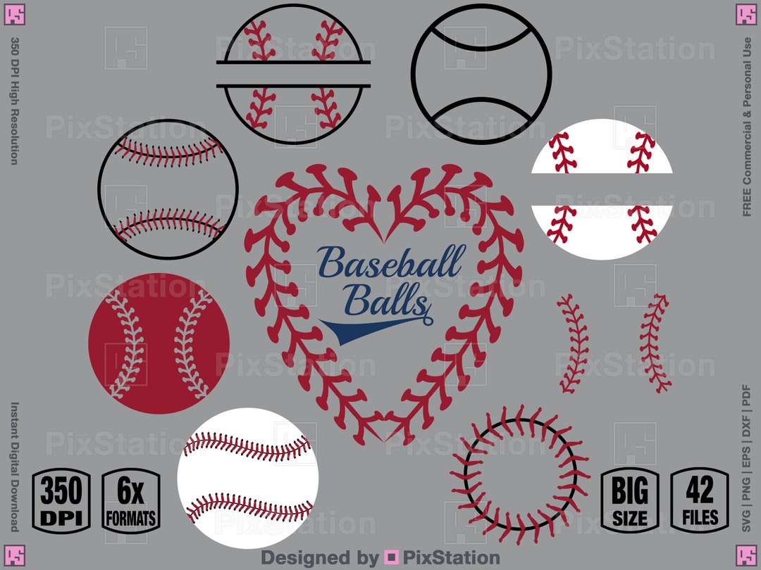 Baseball Ball Svg and Stitches Svg, Baseball Stitch Svg, Baseball ...