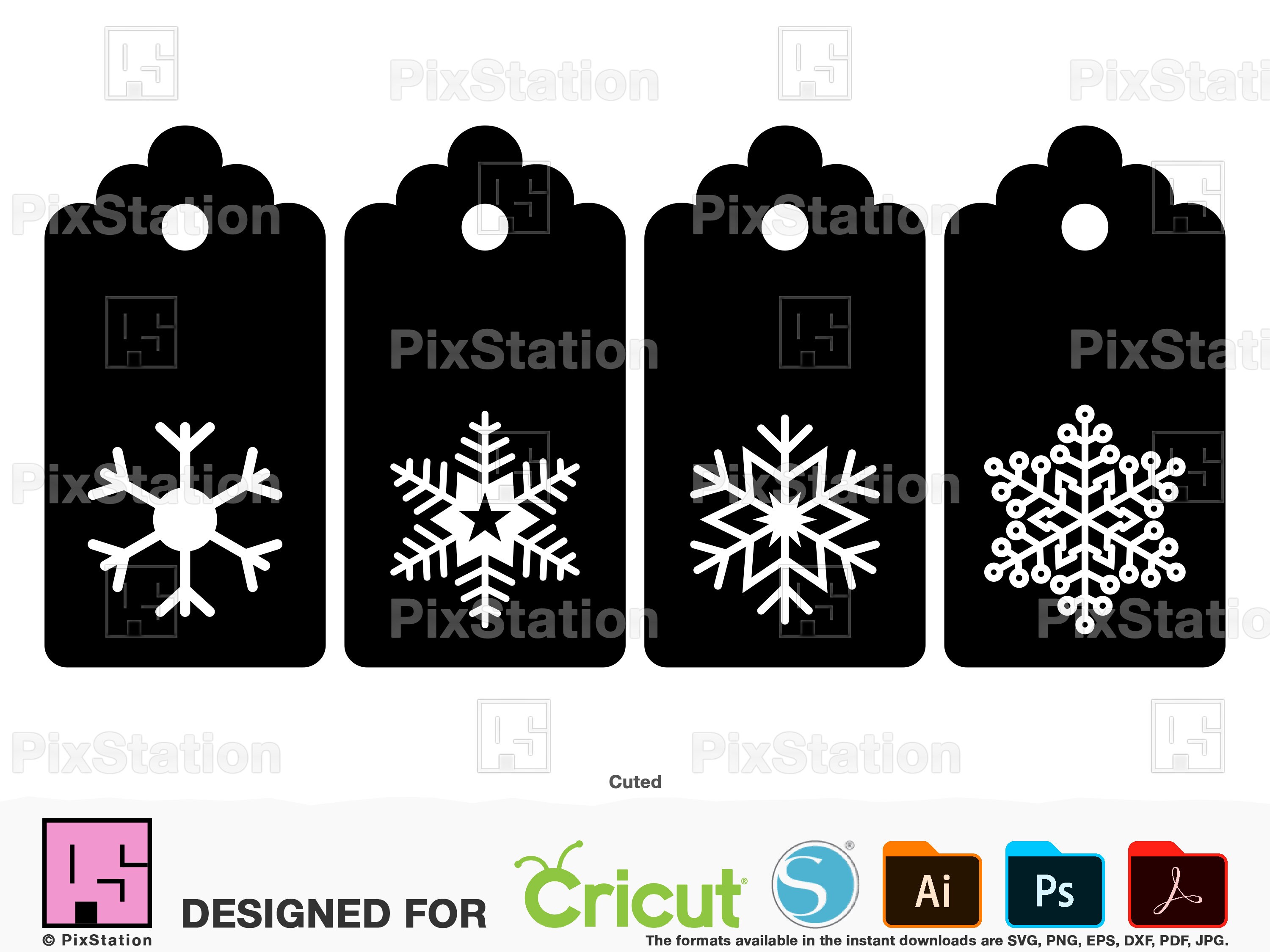 Tag Svg Tag Template Svg Snowflake Gift Tags Svg Printable | Etsy