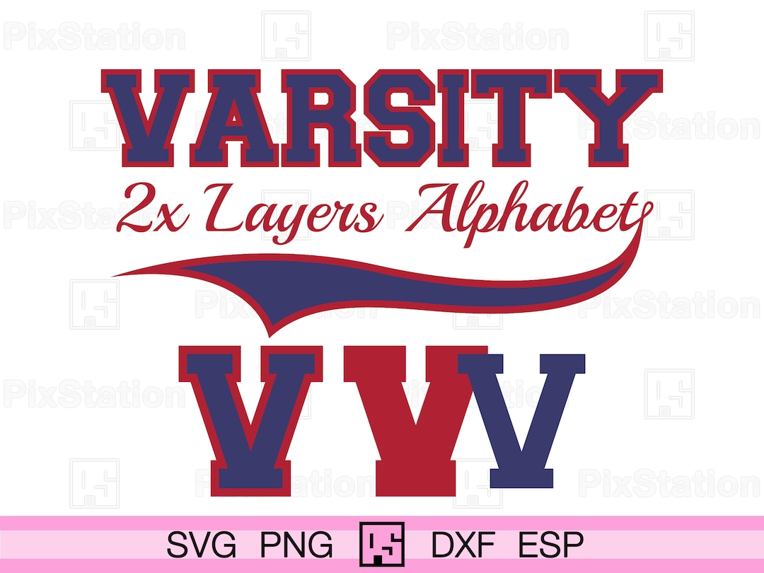 Varsity Alphabet SVG: Layered Letters & Numbers (cut Files) - Etsy