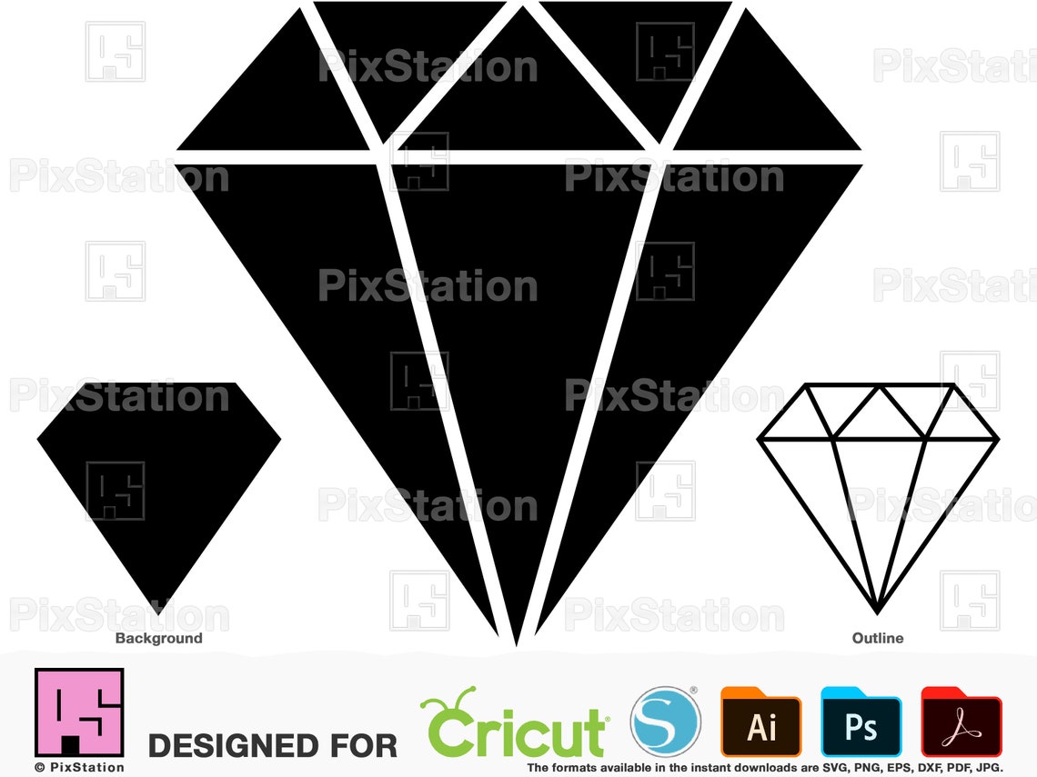 Diamond Svg Wedding Svg Diamond Clipart Diamond Topper - Etsy