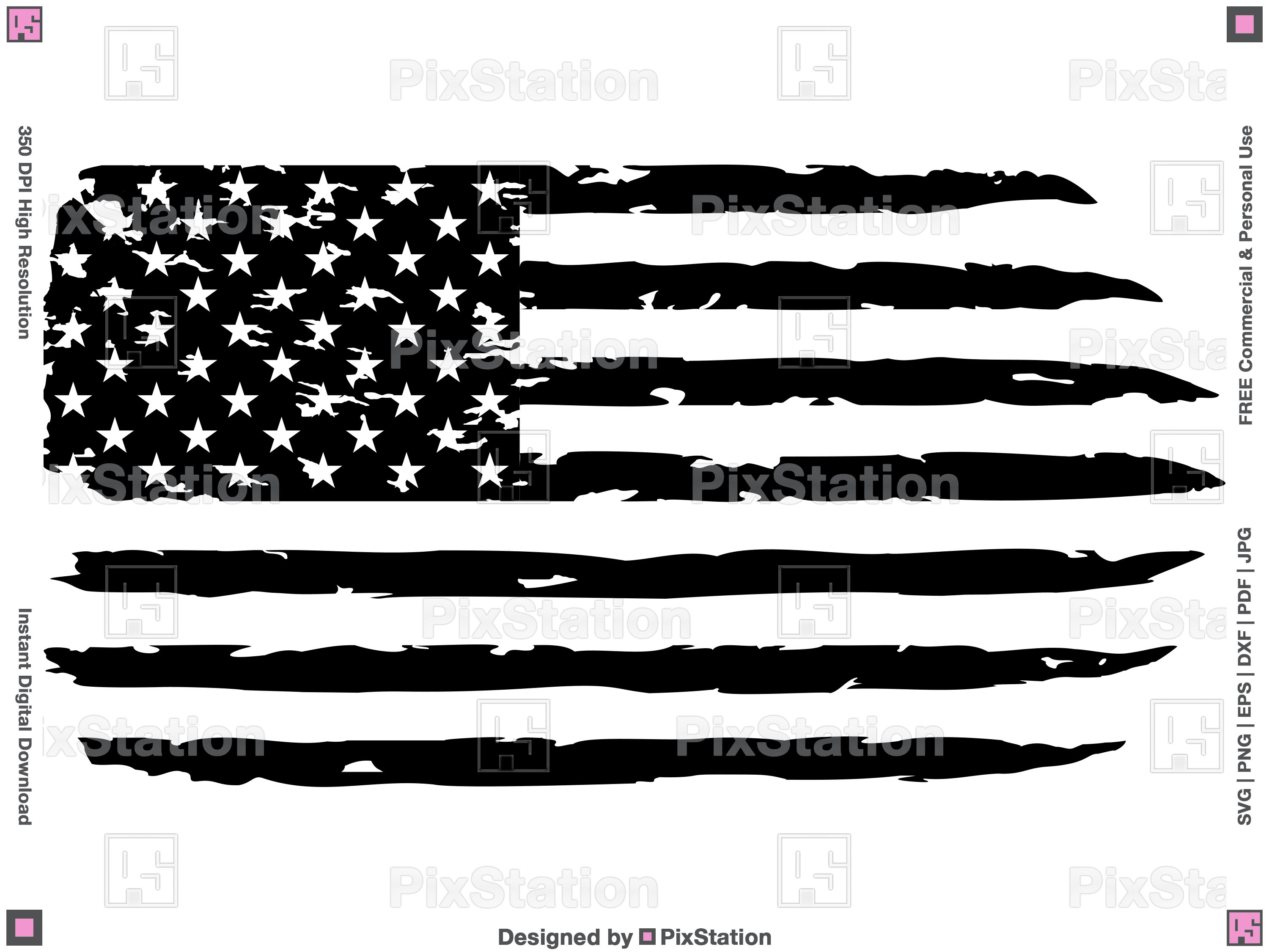 Waving American Flag Svg Wavy Distressed USA Flag Svg 4th of - Etsy