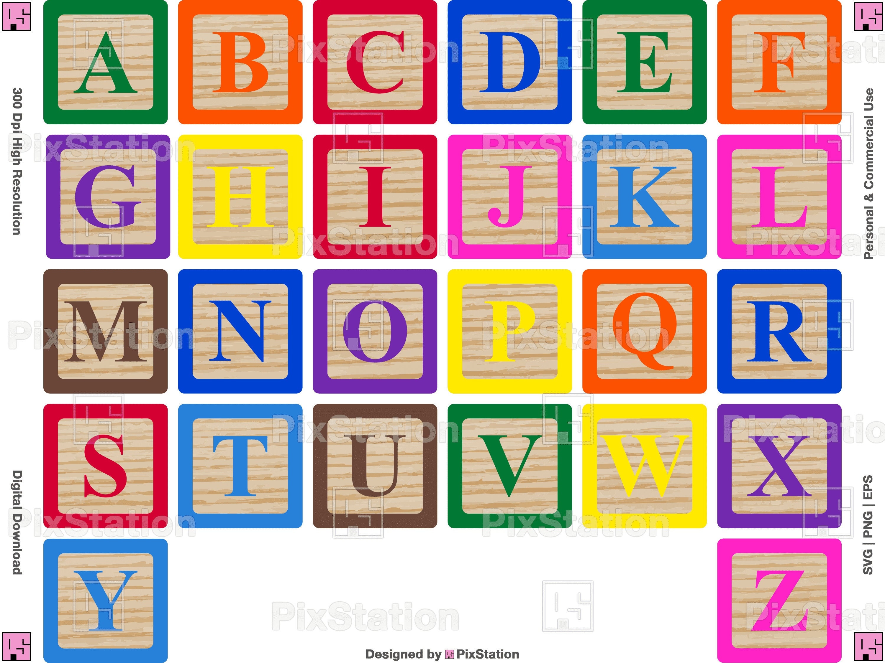 Wooden Alphabet Blocks Svg Alphabet Building Blocks Svg - Etsy