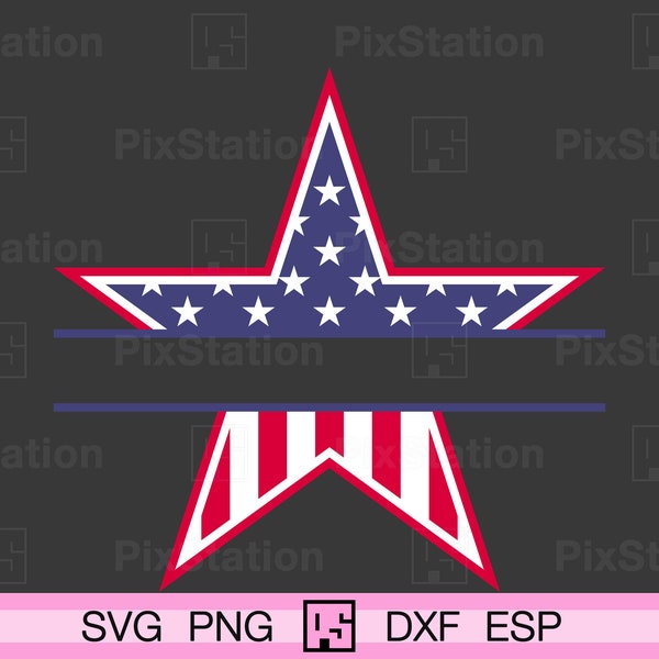 Star Split Monogram - Etsy