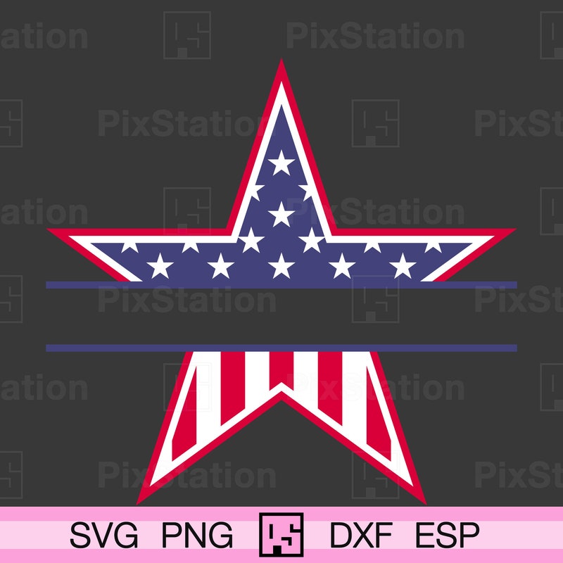 Star Split Monogram - Etsy