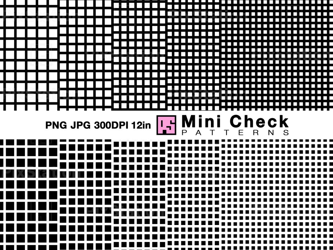 Mini Check Pattern Set Png, Minicheck Pattern Png, Mini-check Digital ...