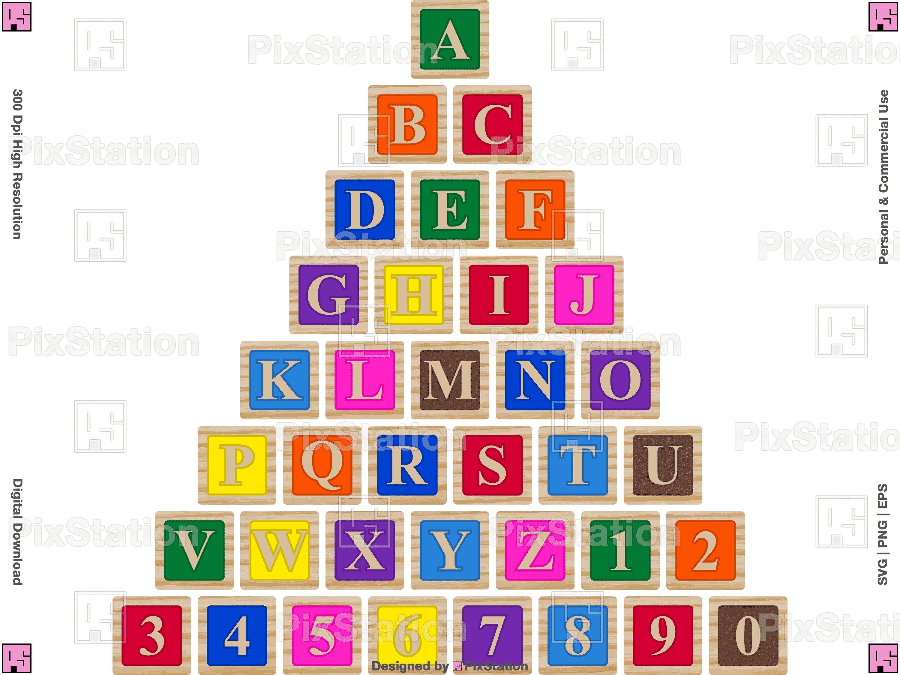 Wooden Alphabet Blocks Svg Alphabet Building Blocks | Etsy