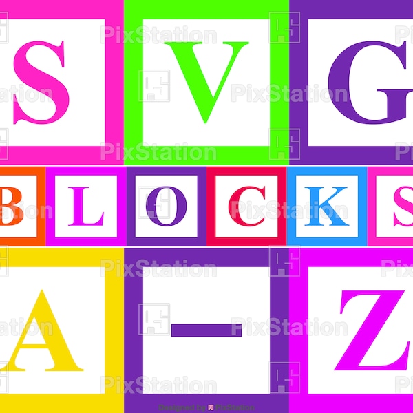 Toy Block Letters Font - Etsy