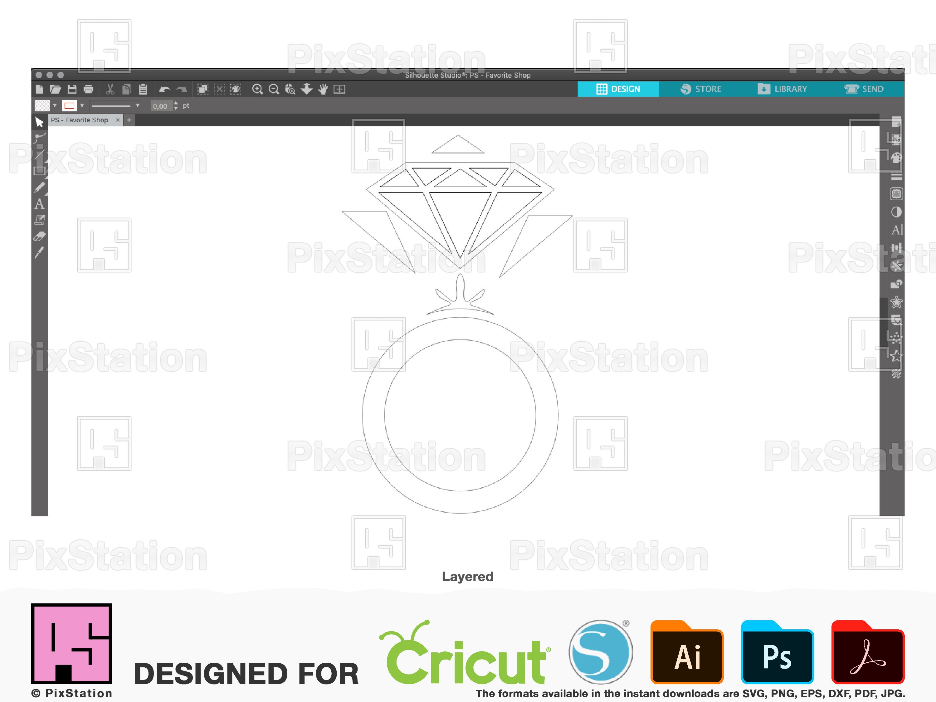 Anillo de diamantes Svg Anillo de bodas Svg Clip art Vector - Etsy México