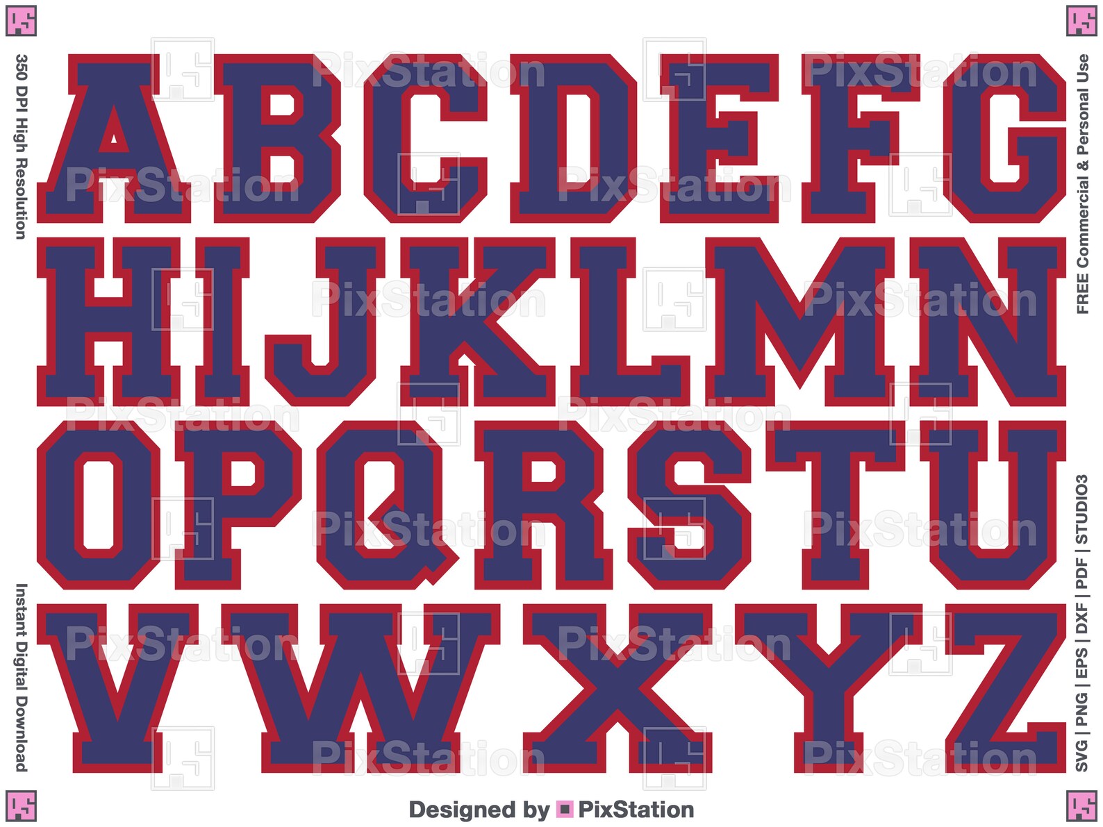 Varsity Alphabet SVG: Layered Letters & Numbers (cut Files) - Etsy