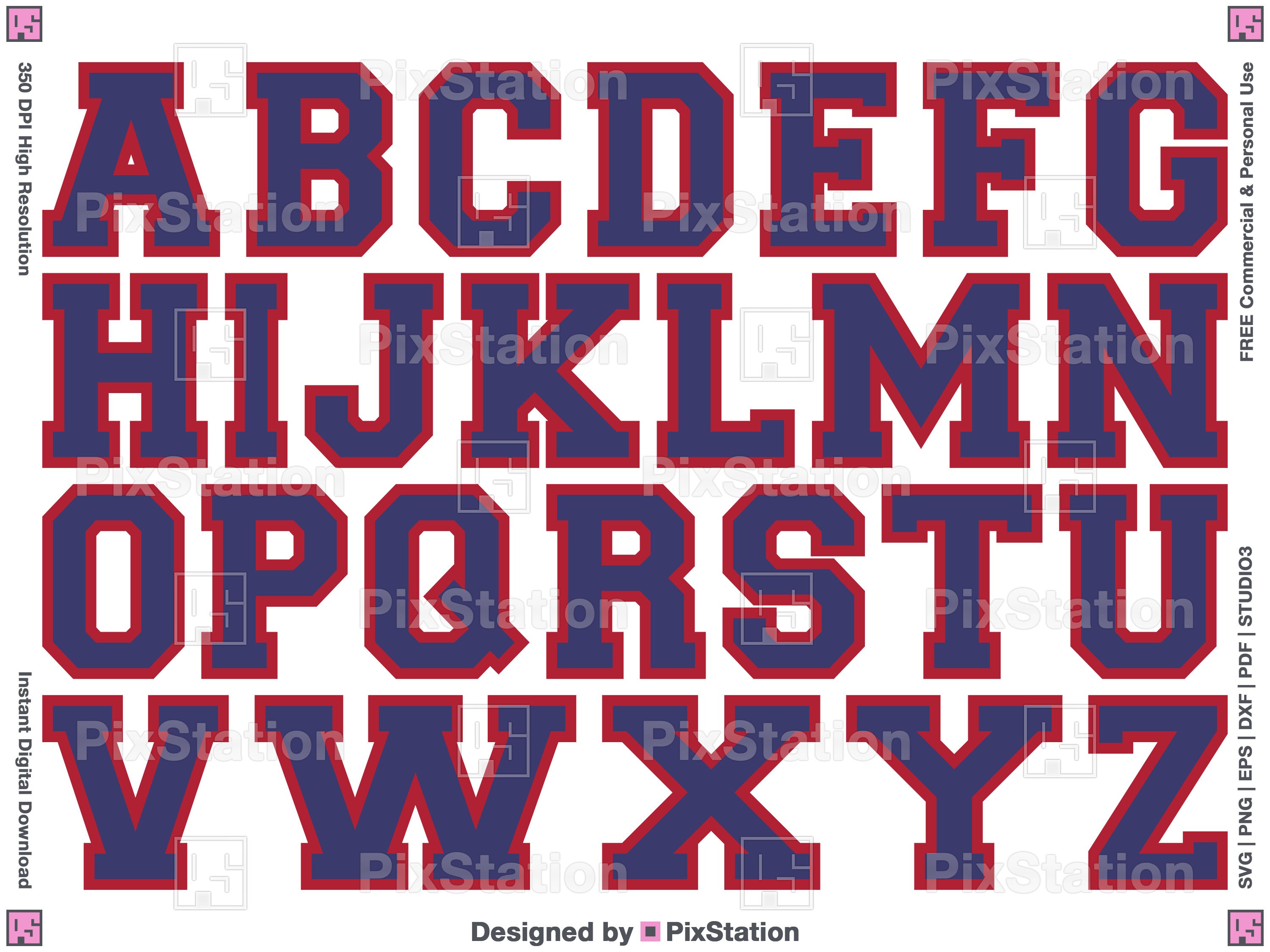Varsity Alphabet SVG: Layered Letters & Numbers (cut Files) - Etsy