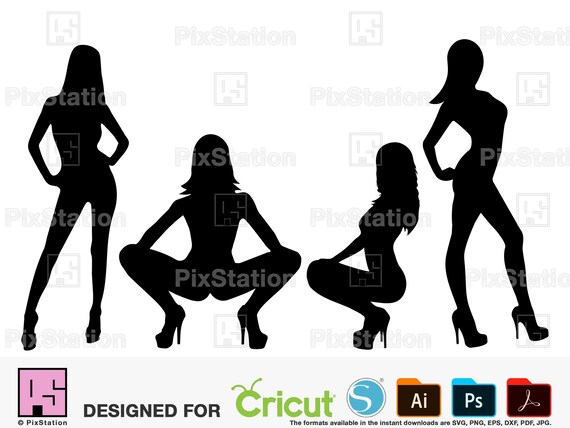 Sexy Girl Svg Bundle Sexy Woman Svg Girl Silhouette Black Etsy Finland