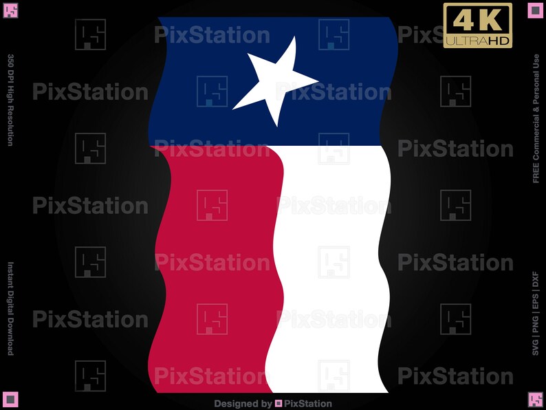 Two Waving Texas Flags Svg Dxf Png Wave Texas Flag Svg 4th - Etsy