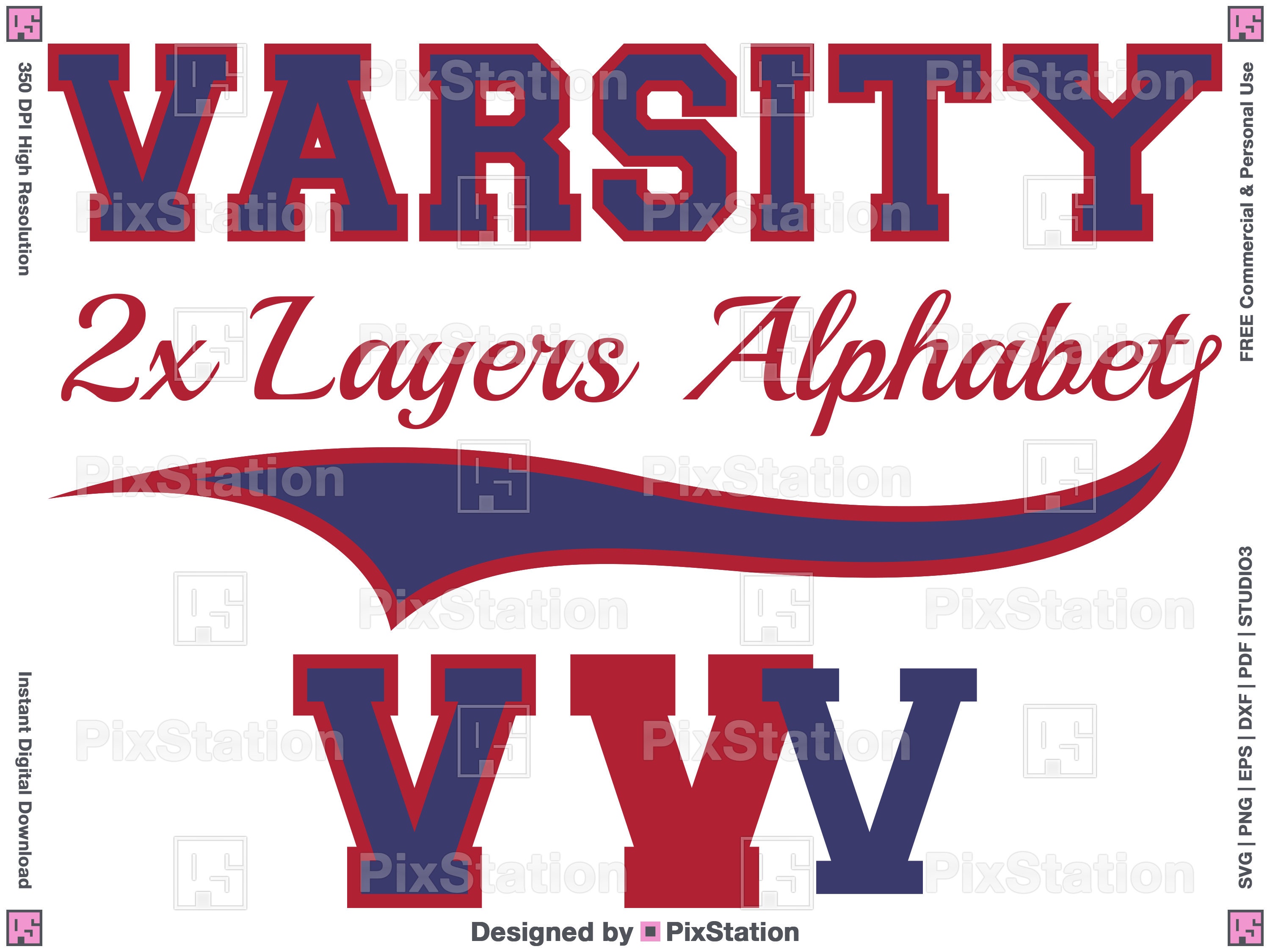 Varsity Alphabet SVG: Layered Letters & Numbers (cut Files) - Etsy