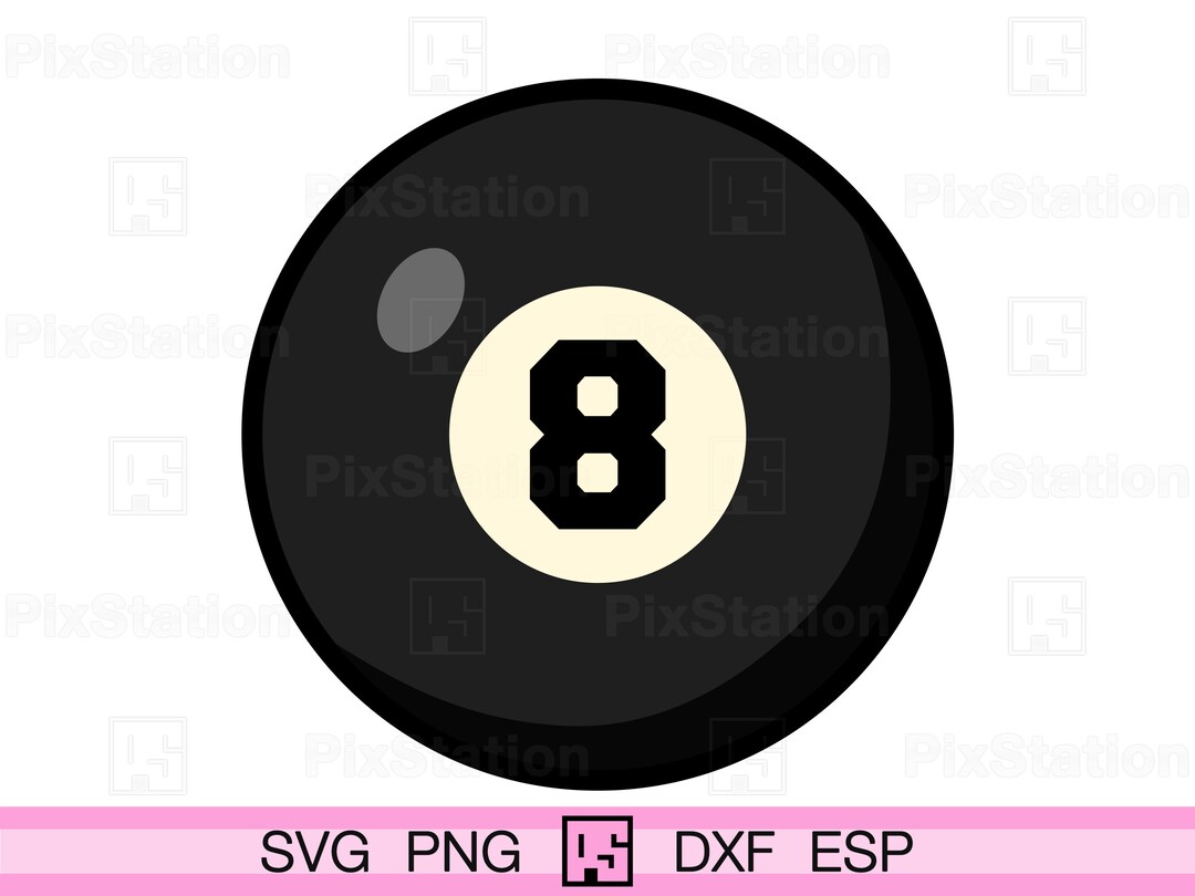 Pool 8 Ball Svg, Black Eight Ball Png, Billiard 8 Ball, Pdf, Dxf, Esp, Vector, Clipart, Svg ...