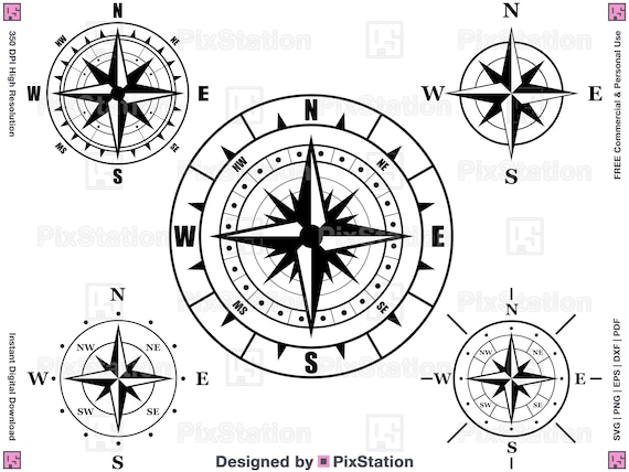 Compass Rose Outline