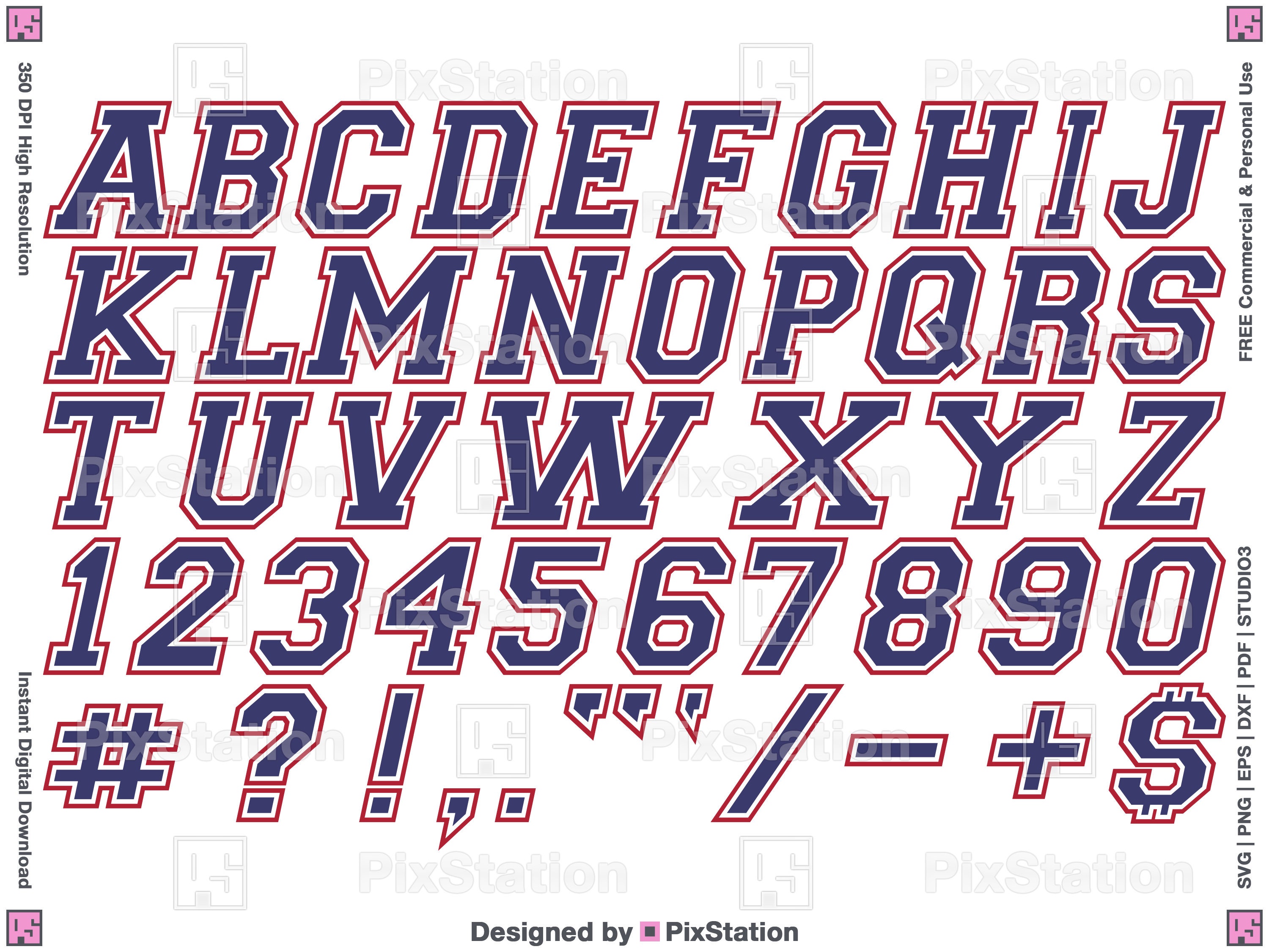 Varsity Cursive Alphabet SVG: Layered Italic Font (digital Download) - Etsy