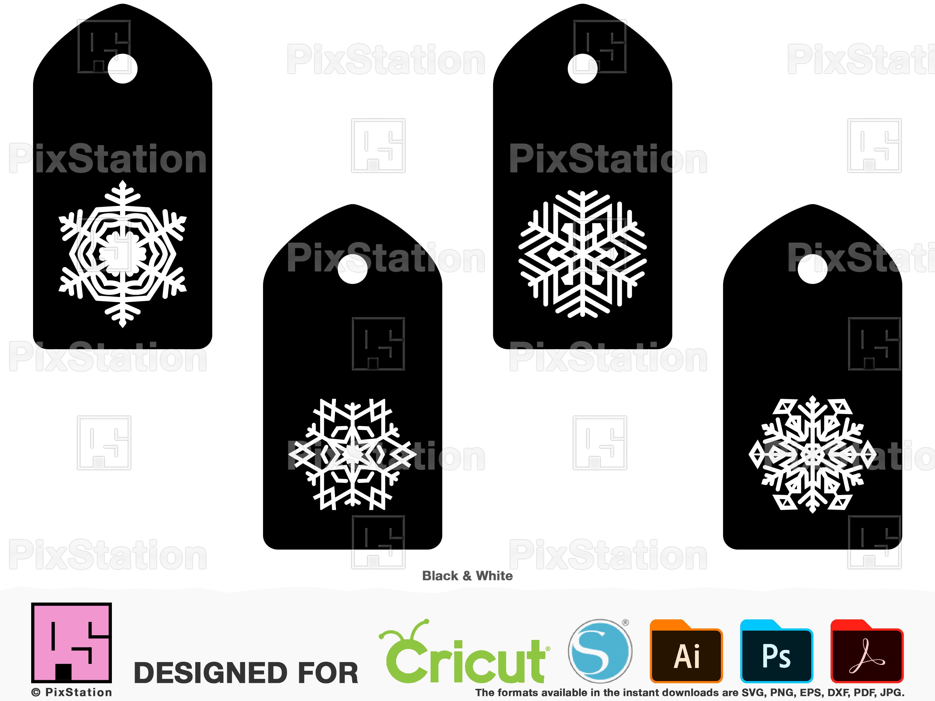 Tag Template Svg Snowflake Gift Tags Svg Gift Tag Svg - Etsy