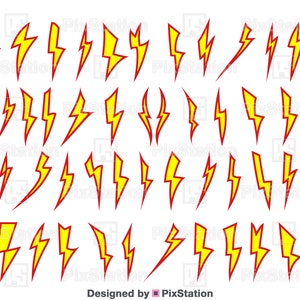 50 Lightning Bolts Svg, Flash Logo Svg Bundle, Flash Icon Svg, Flash ...