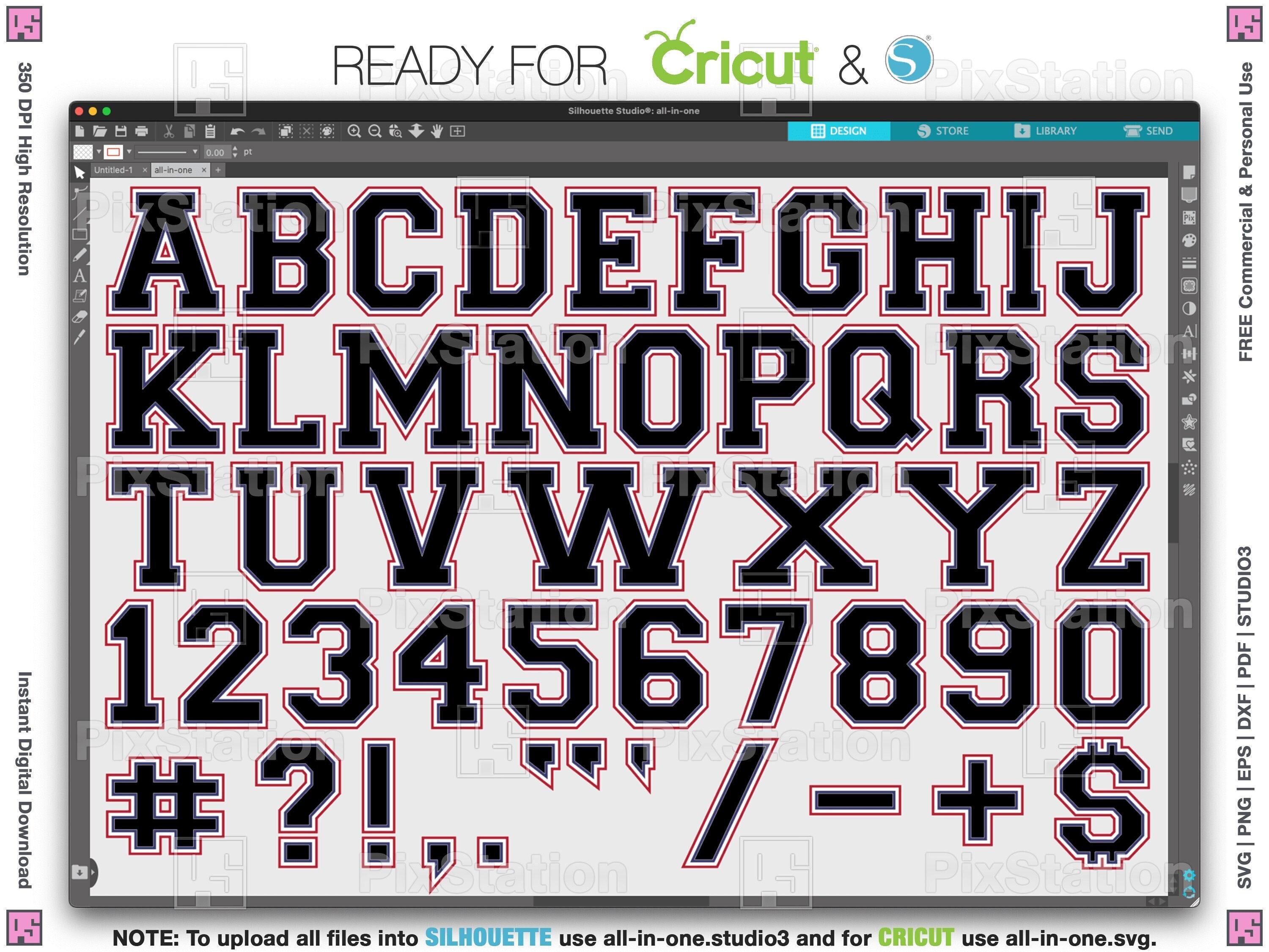 Varsity Font SVG: 4-layer Athletic Letters, Numbers (digital File) - Etsy