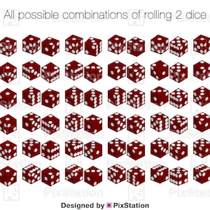 All Combinations Dice Svg, Dice Set Svg, Dice Rolling Svg, Red Dice Svg ...