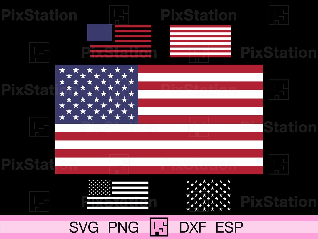 Layered American Flag SVG: Patriotic USA Clipart (digital Download ...