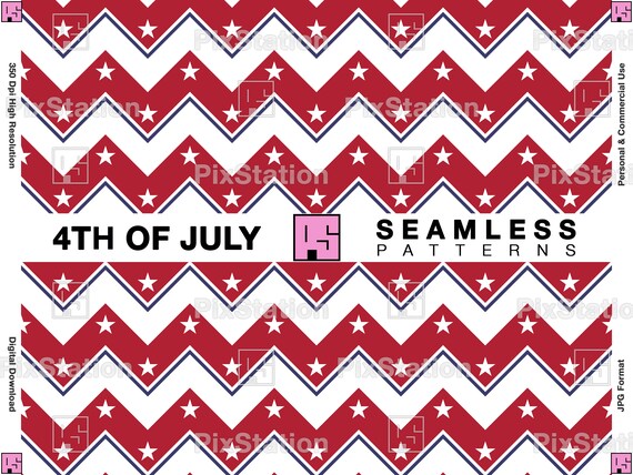 4th of July Paper Pack Patriotic Patterns USA Independence - Etsy