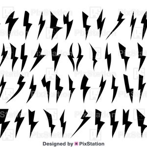 50 Lightning Bolts Svg, Flash Logo Svg Bundle, Flash Icon Svg, Flash ...