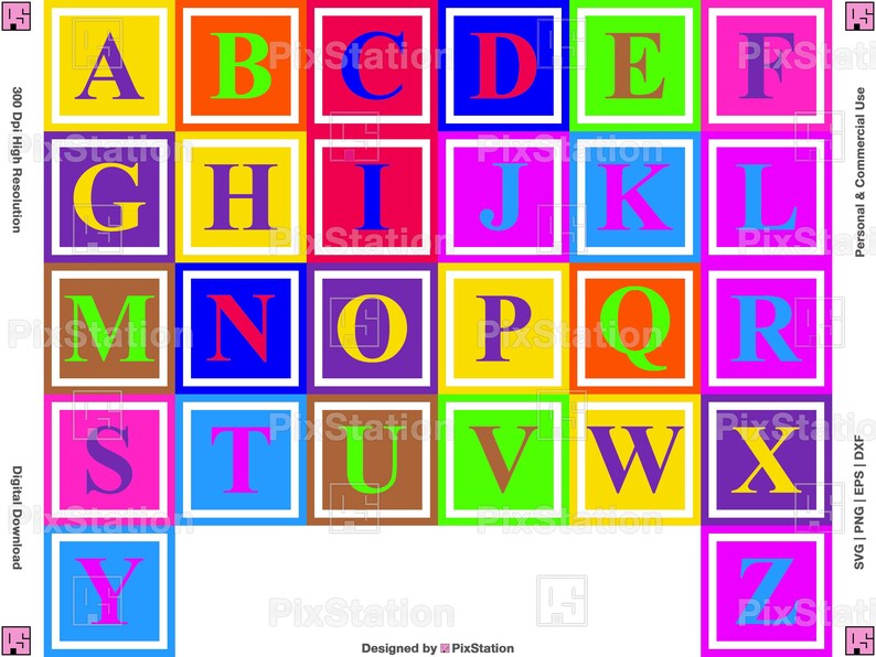 Building Blocks Svg Bundle Alphabet Blocks Svg Block Font - Etsy