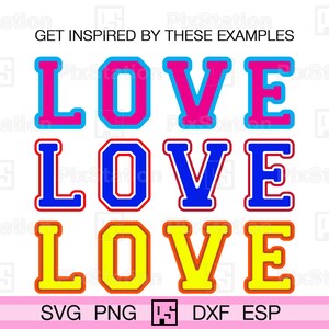 Varsity Rounded Alphabet SVG: Layered Font Cut File - Etsy