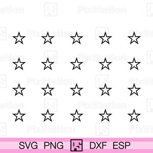20 US Flag Star Svg, 20 USA Flag Star, Distressed and Outline 20 US ...