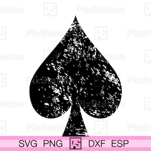 Distressed Playing Card Suit Svg, Spade Club Heart Diamond Poker ...