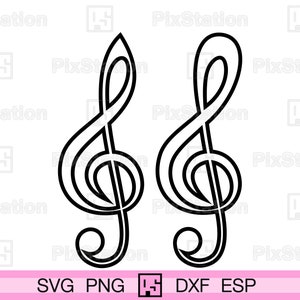 Treble Clefs Svg Bundle, G Clef Svg, Treble Svg, Vector Music Symbol ...