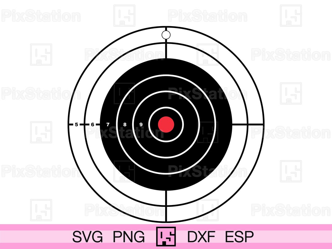 12x12 Shooting Target Png Gun Target Svg Printable Vector - Etsy
