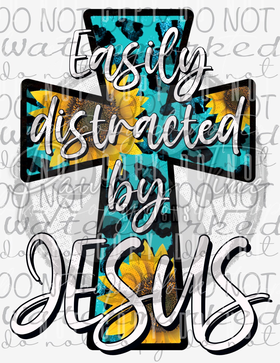 Easily Distracted by Jesus Digital Png - Etsy