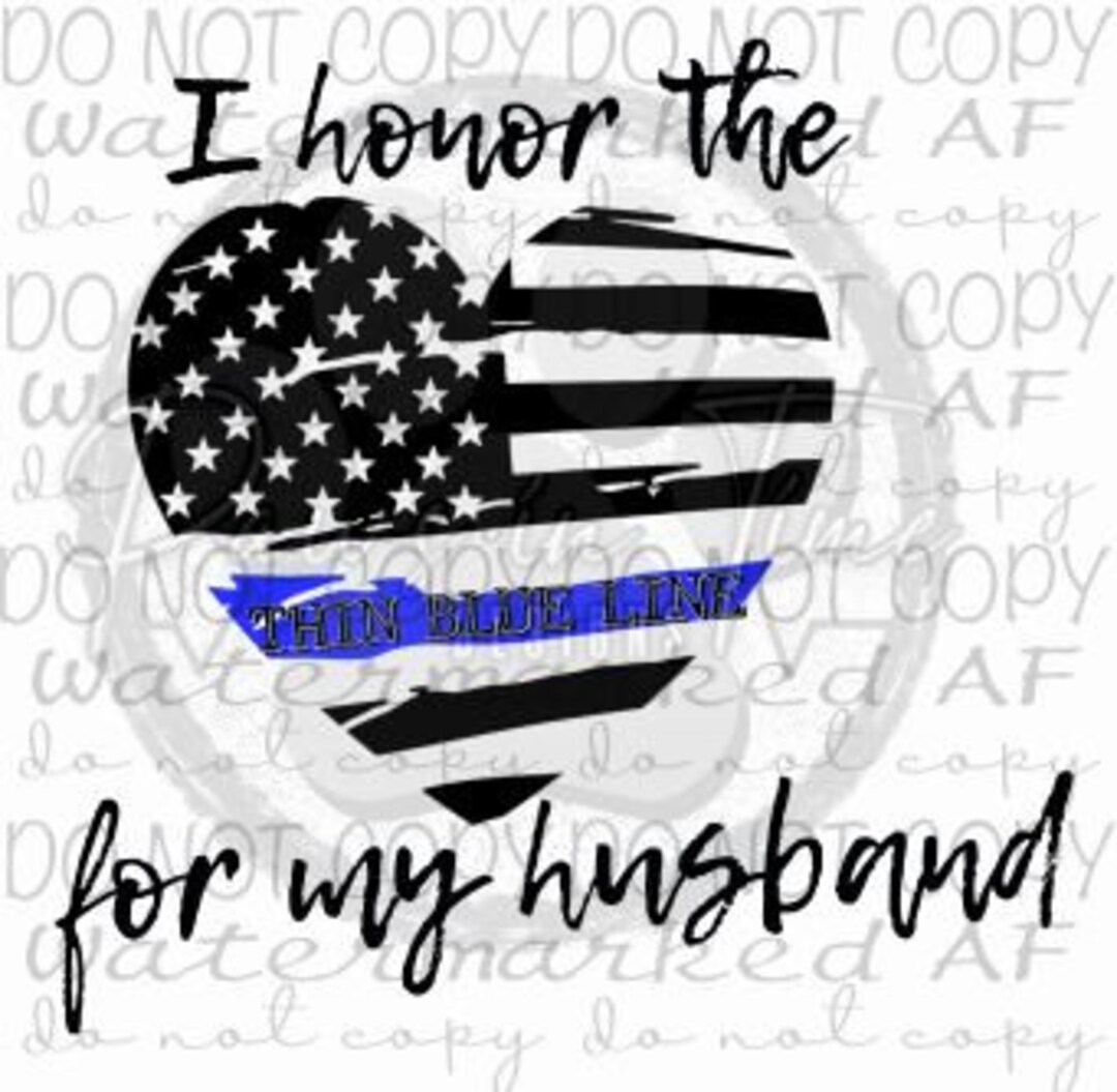 Thin Blue Line Wife Digital Png - Etsy