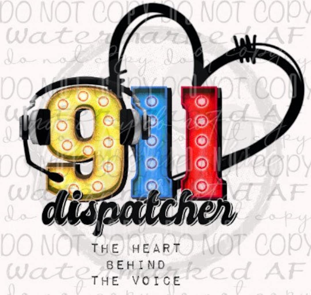 911 Dispatcher Heart Digital Png - Etsy