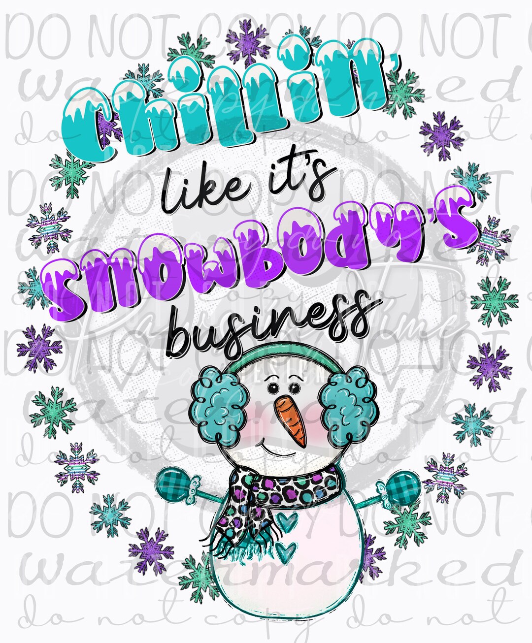 Snowman Chillin Digital Png - Etsy