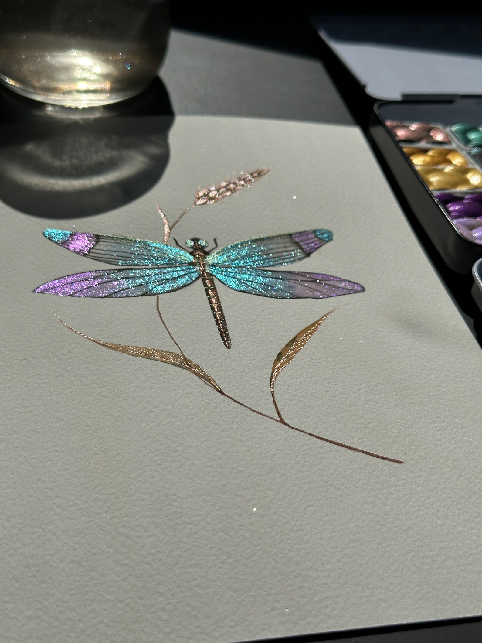 Shiny Blue Dragon Fly - Etsy