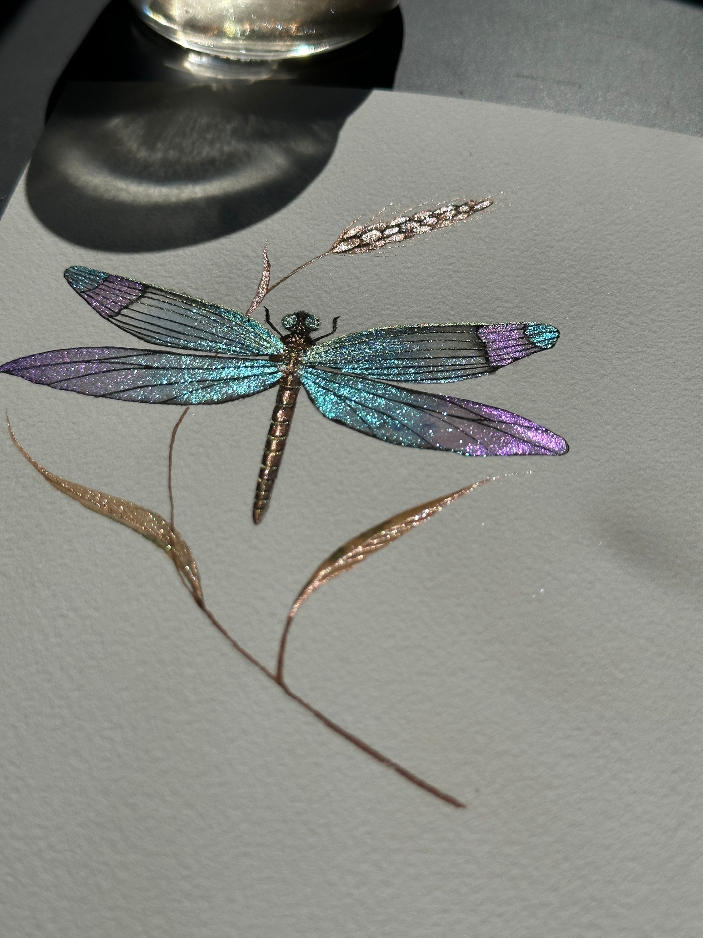 Shiny Blue Dragon Fly - Etsy