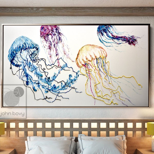 Abstract Jellyfish Painting - Etsy