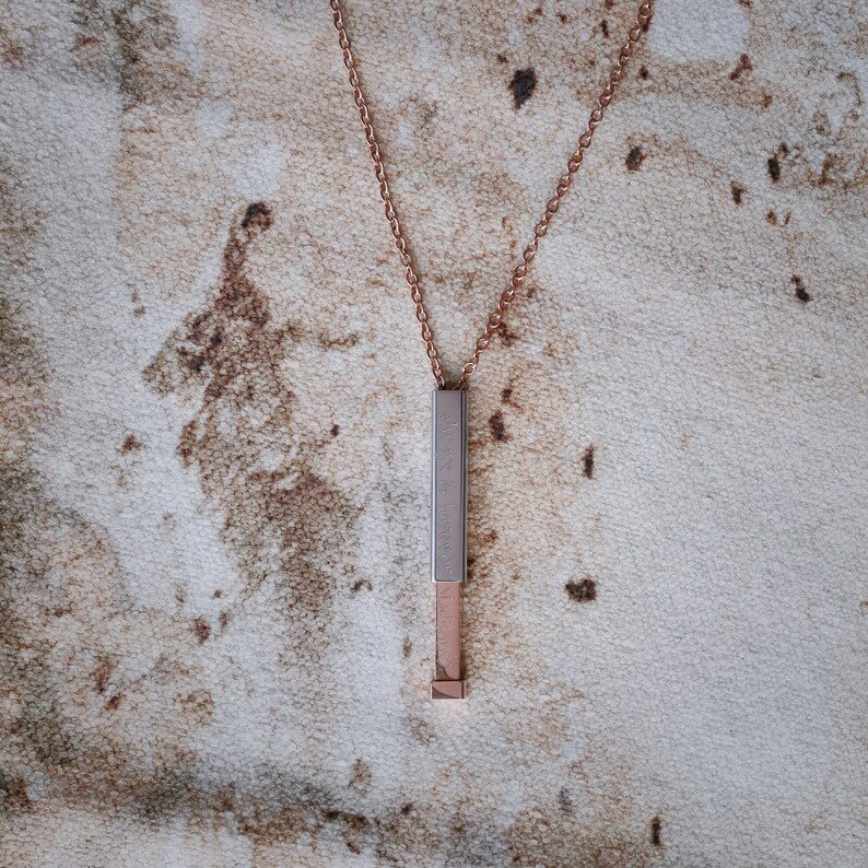 Personalized Engraved Stainless Steel Secret Message Pendant Necklace ...