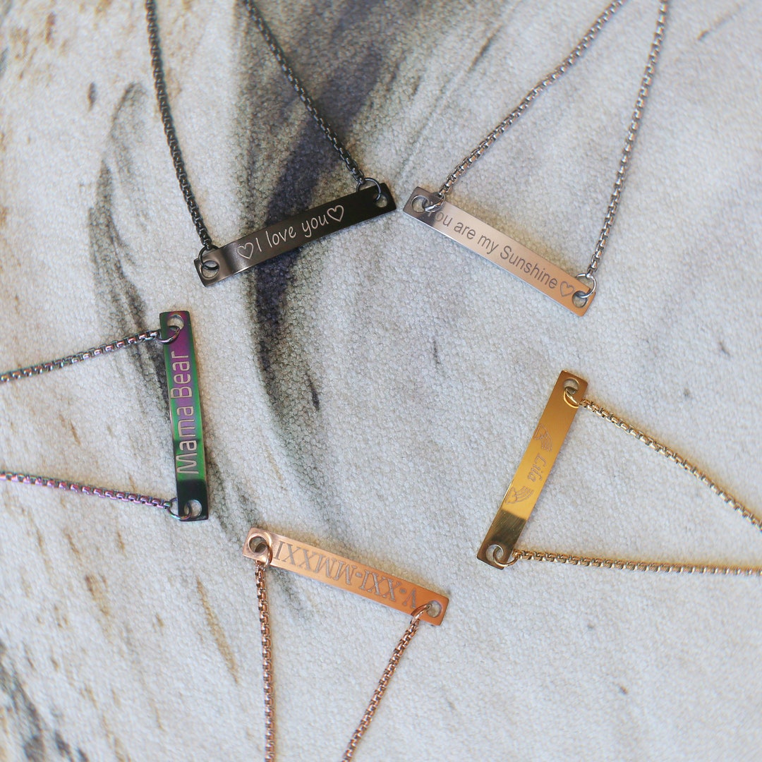 Personalized Motto Engrave Bracelet Chain for Couple Long Distance ...